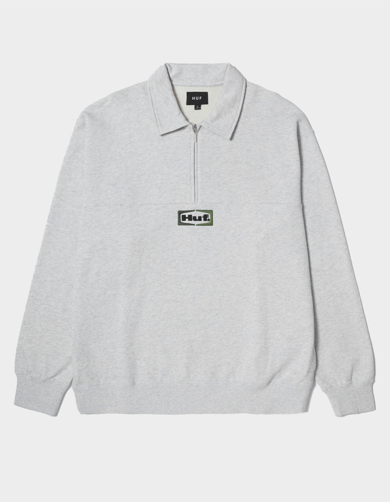 HUF Slate Mens Quarter Zip Sweatshirt - HEATHER GRAY | Tillys