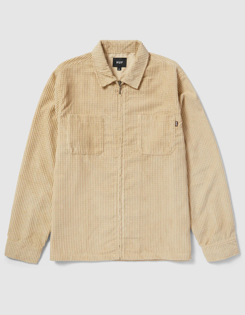 HUF Cornelius Mens Corduroy Zip Shirt - OATMEAL | Tillys