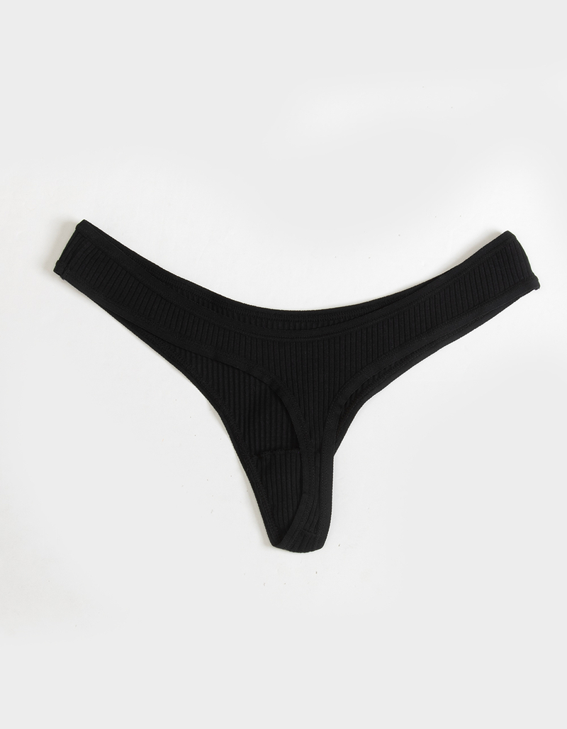 Sky And Sparrow High Leg Thong Black M Tillys