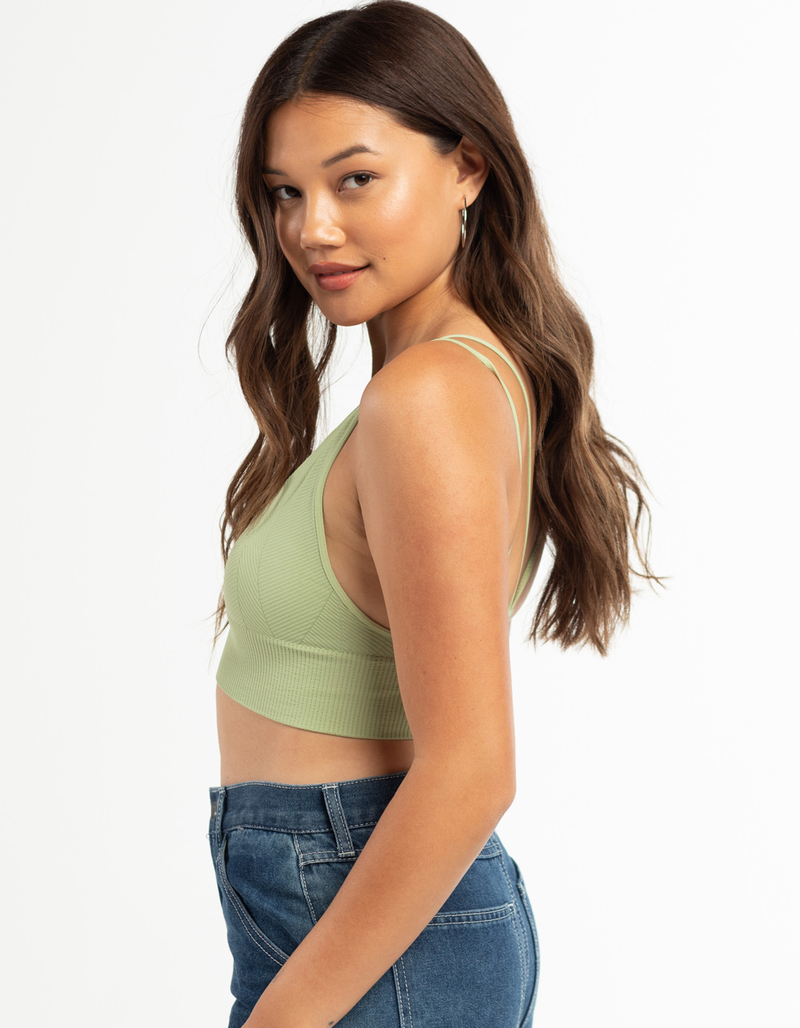 Sky And Sparrow Deep V Double Strap Bralette Agavee Tillys