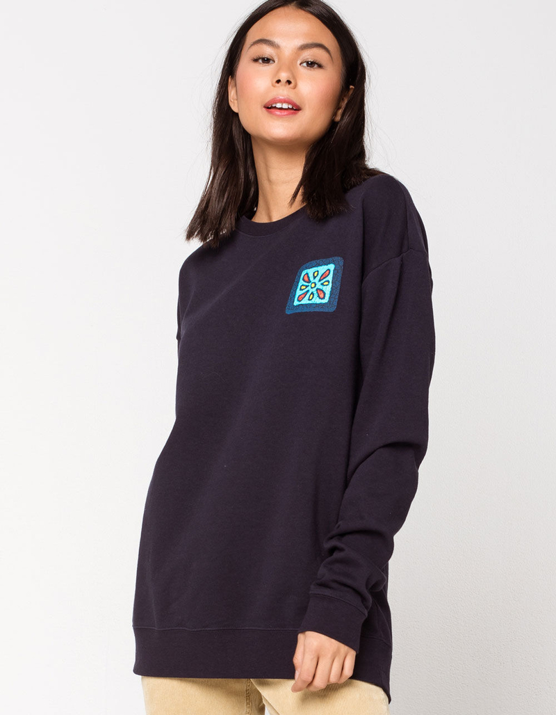 RIPPLE JUNCTION Modelo Womens Crew Sweatshirt - NAVY - XXL | Tillys