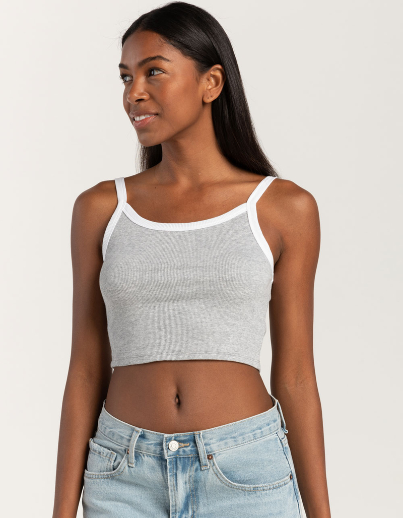 TILLYS Womens Ringer Tank Top - GRAY COMBO | Tillys