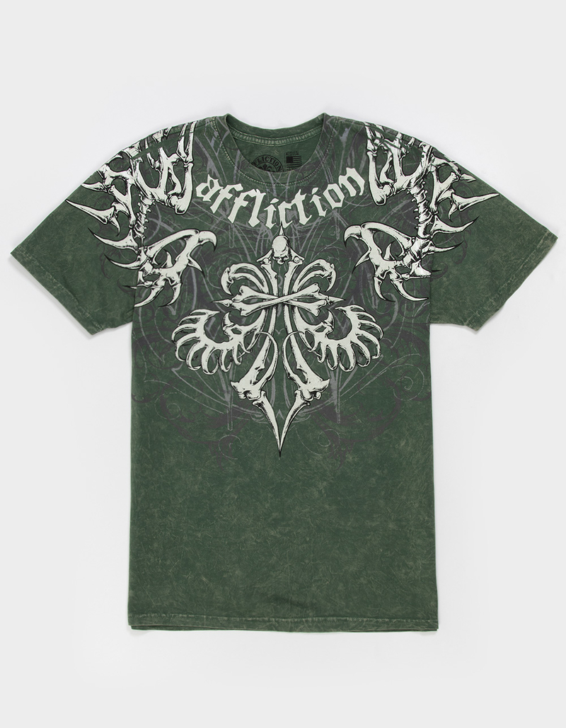 AFFLICTION Skeleton Mens Tee - OLIVE | Tillys