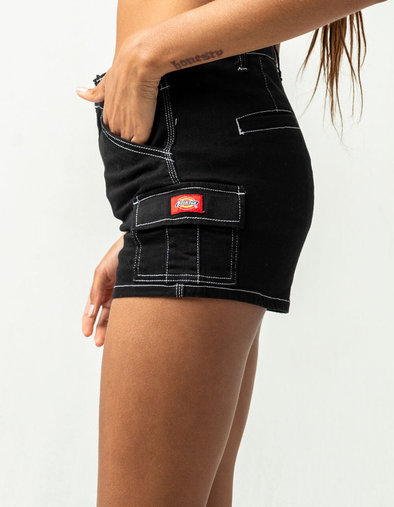 DICKIES High Rise Flex Womens Black Cargo Shorts - BLACK - 11 / W30 ...