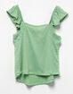 POOF Ruffle Rouched Girls Top - SAGE | Tillys