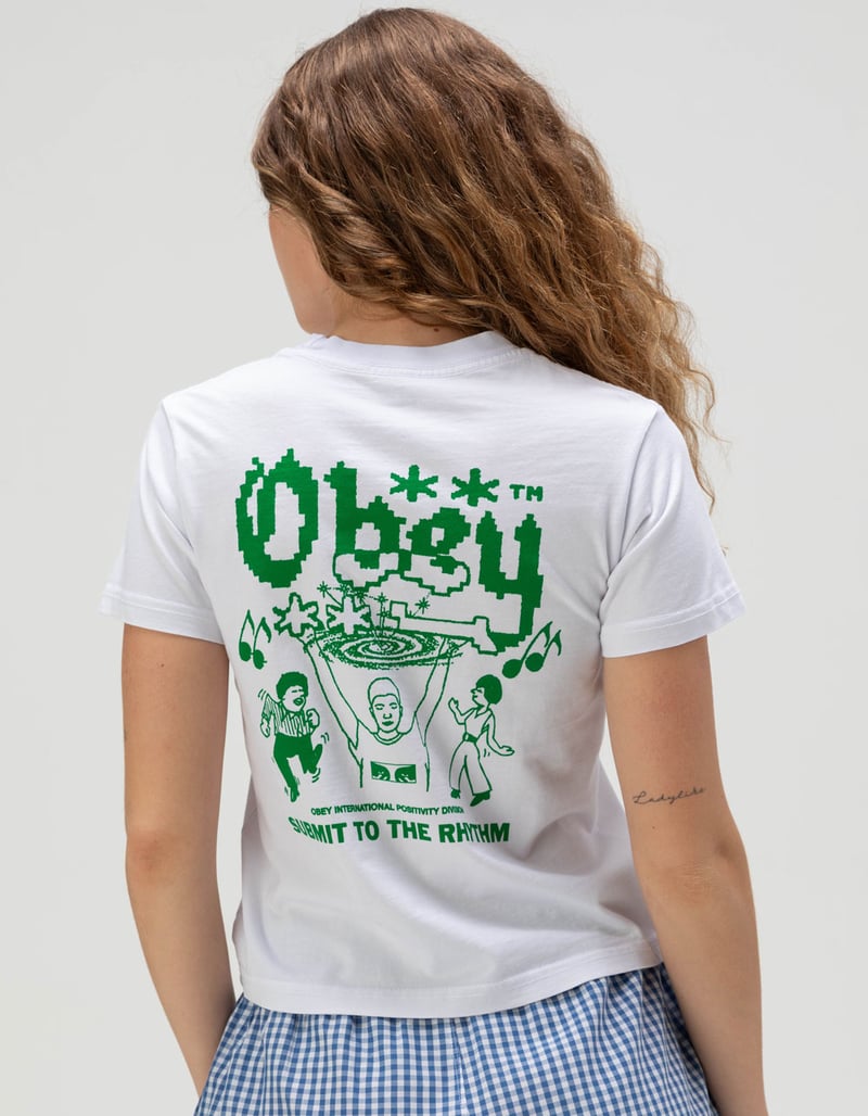 OBEY Submit To The Rhythm Womens Relaxed Tee - WHITE | Tillys