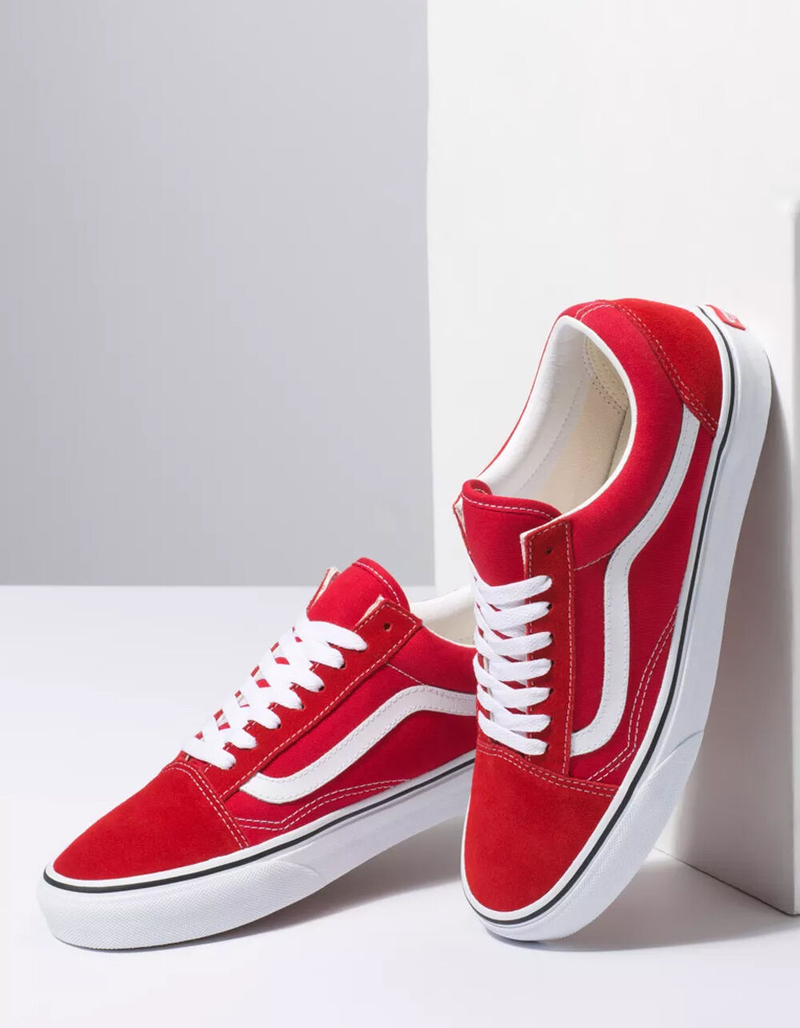 VANS Old Skool Racing Red & True White Shoes - RACING RED/TRUE WHITE ...