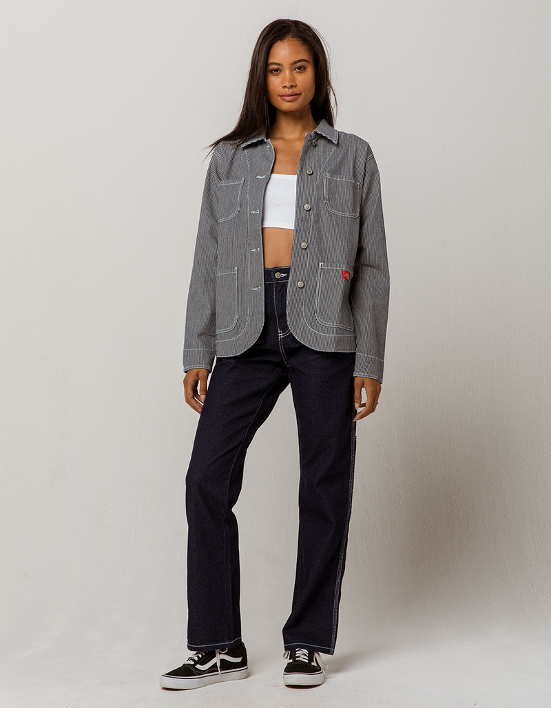 DICKIES Railroad Stripe Chore Jacket - NAVY/WHITE - S | Tillys