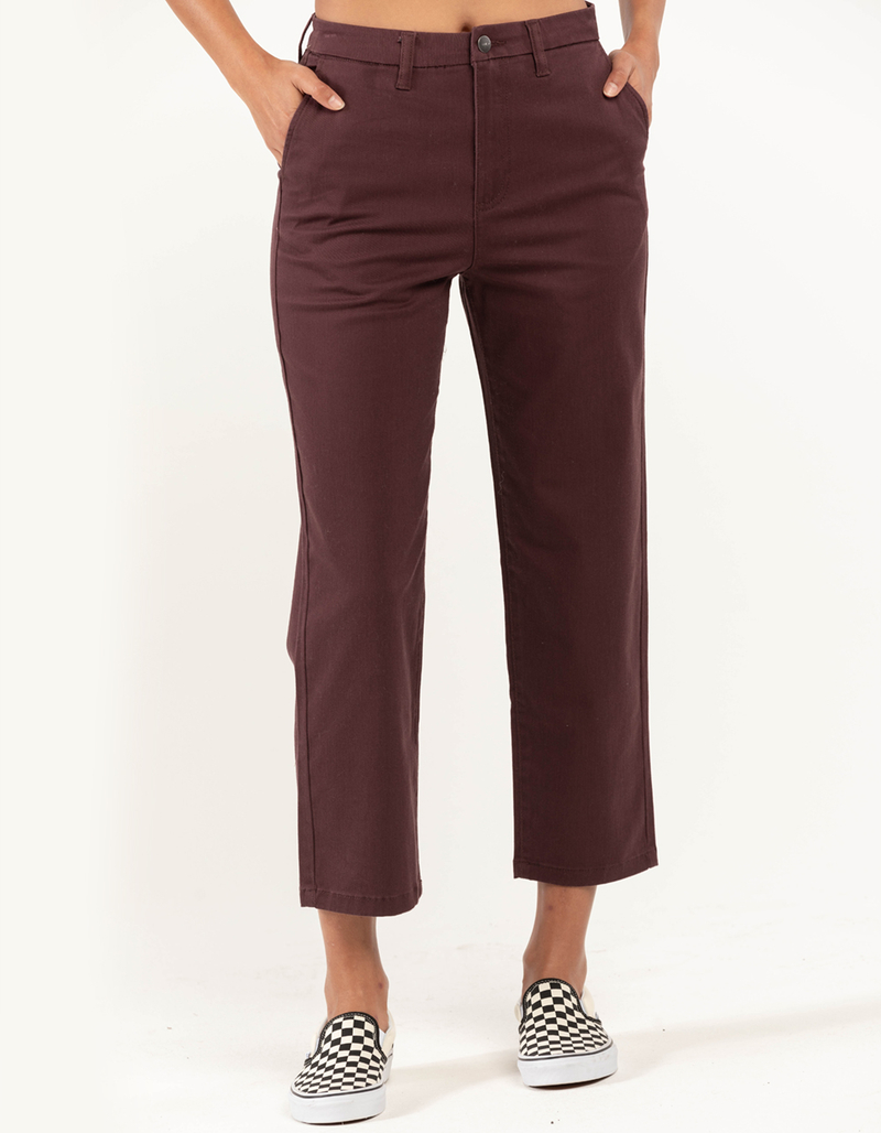RVCA Weekend Stretch Womens Pants - DARK BROWN | Tillys