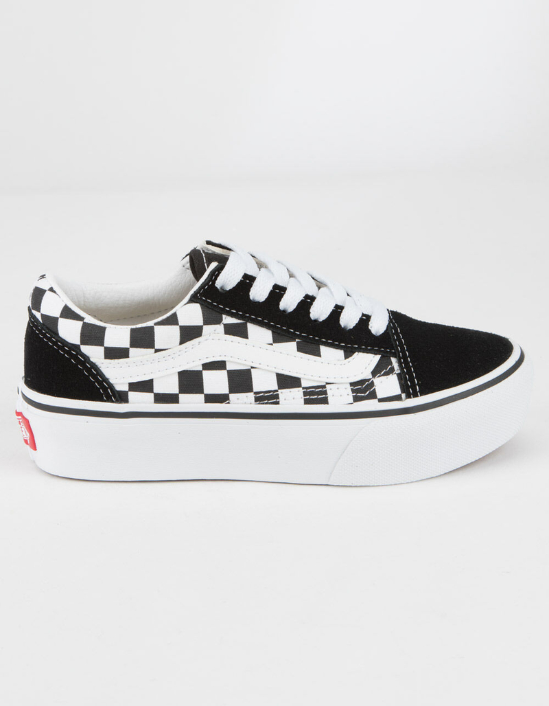 VANS Old Skool Platform Checkerboard Girls Shoes - CHECKERBOARD - 4 ...