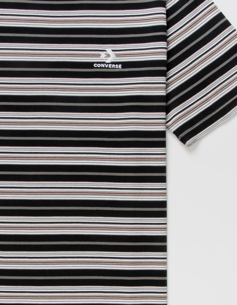 CONVERSE Mens Loose Fit Stripe Tee - BLK/WHT | Tillys