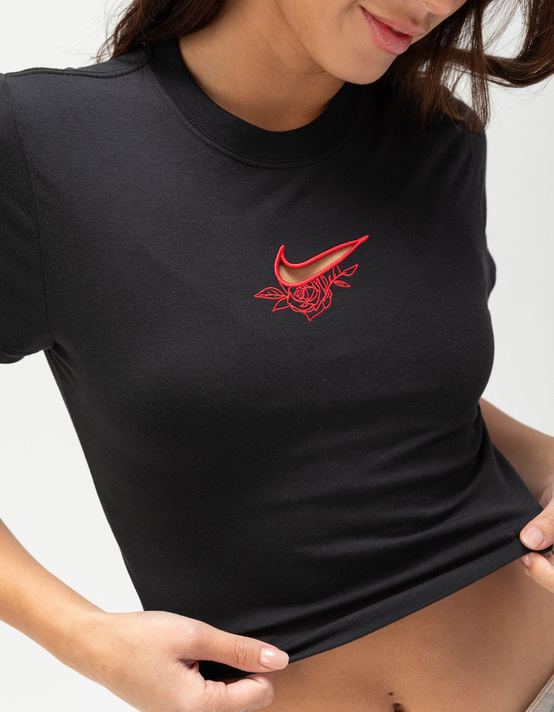 NIKE Sportswear Chill Knit Womens Crop Tee - BLACK | Tillys