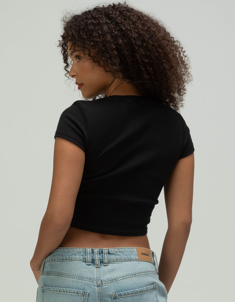 RSQ Womens Star Baby Tee - BLACK | Tillys