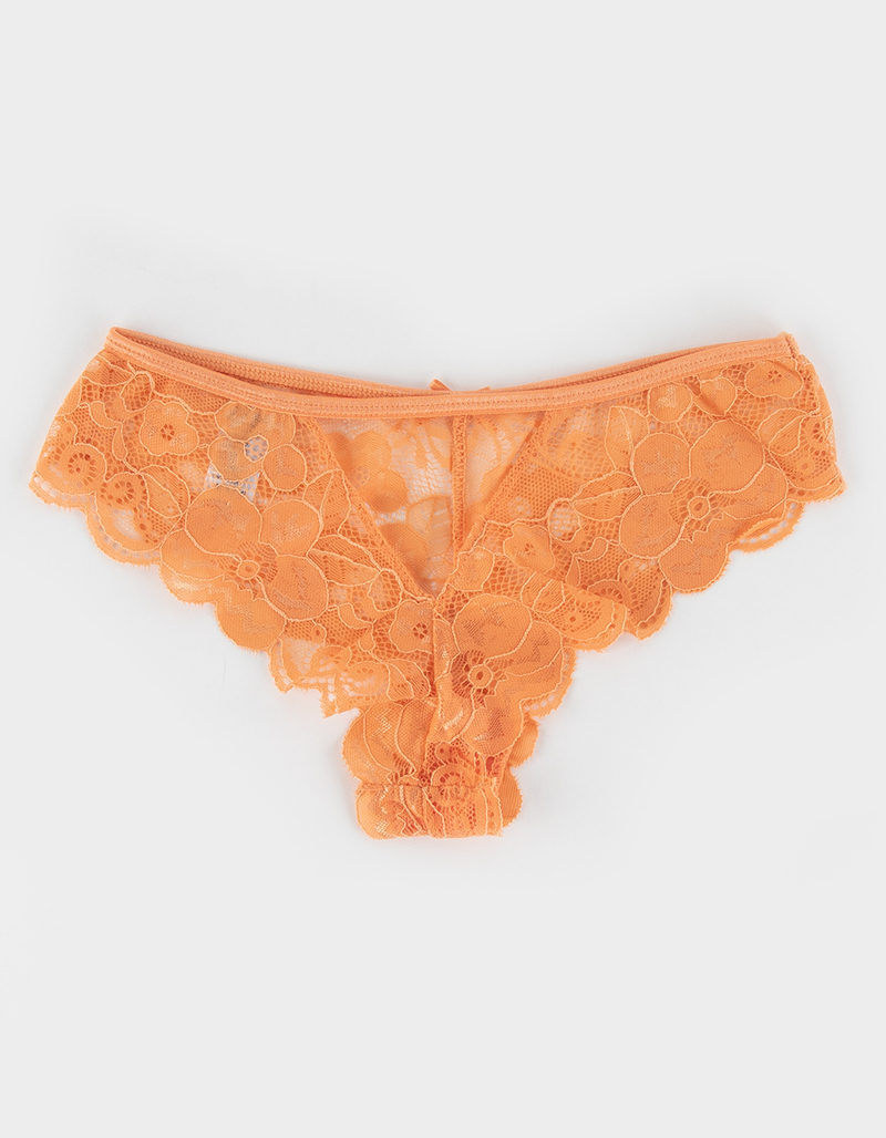 Floral Lace Thong - PEACH | Tillys