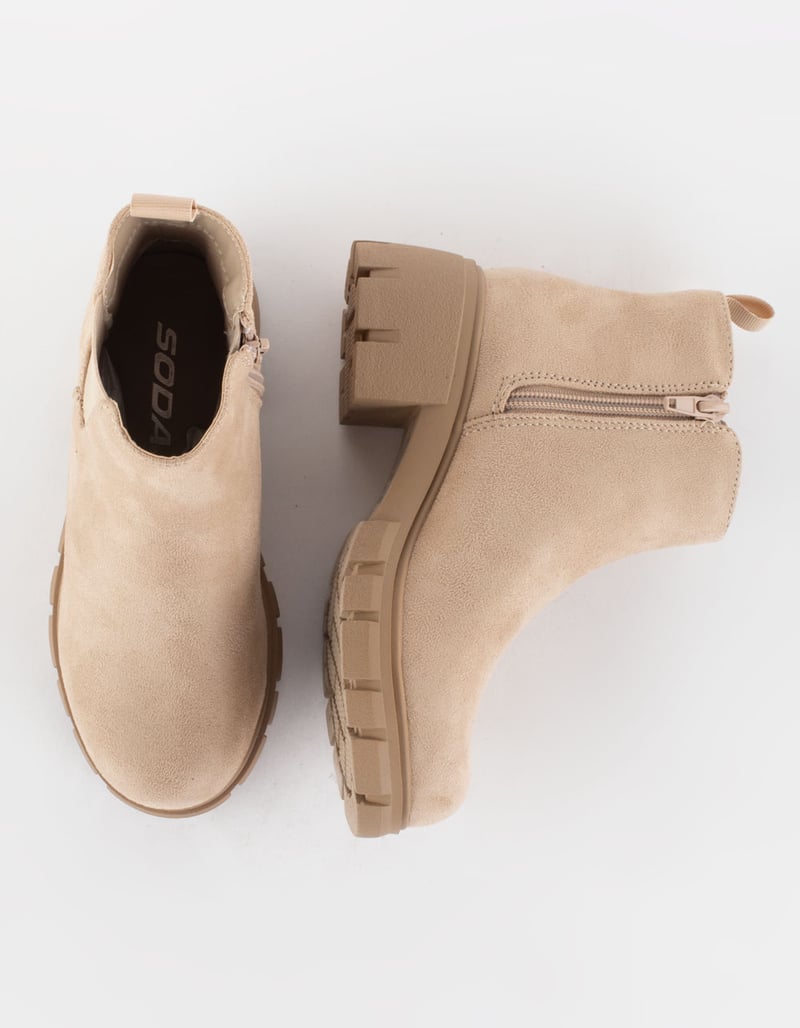 SODA Chunky Chelsea Girls Boots - WHEAT - 2 | Tillys