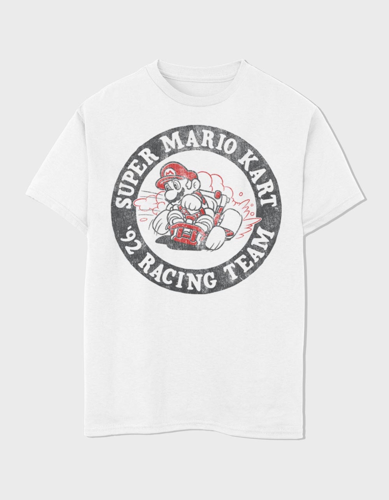 NINTENDO Super Mario Racing Team Unisex Kids Tee - WHITE - M | Tillys