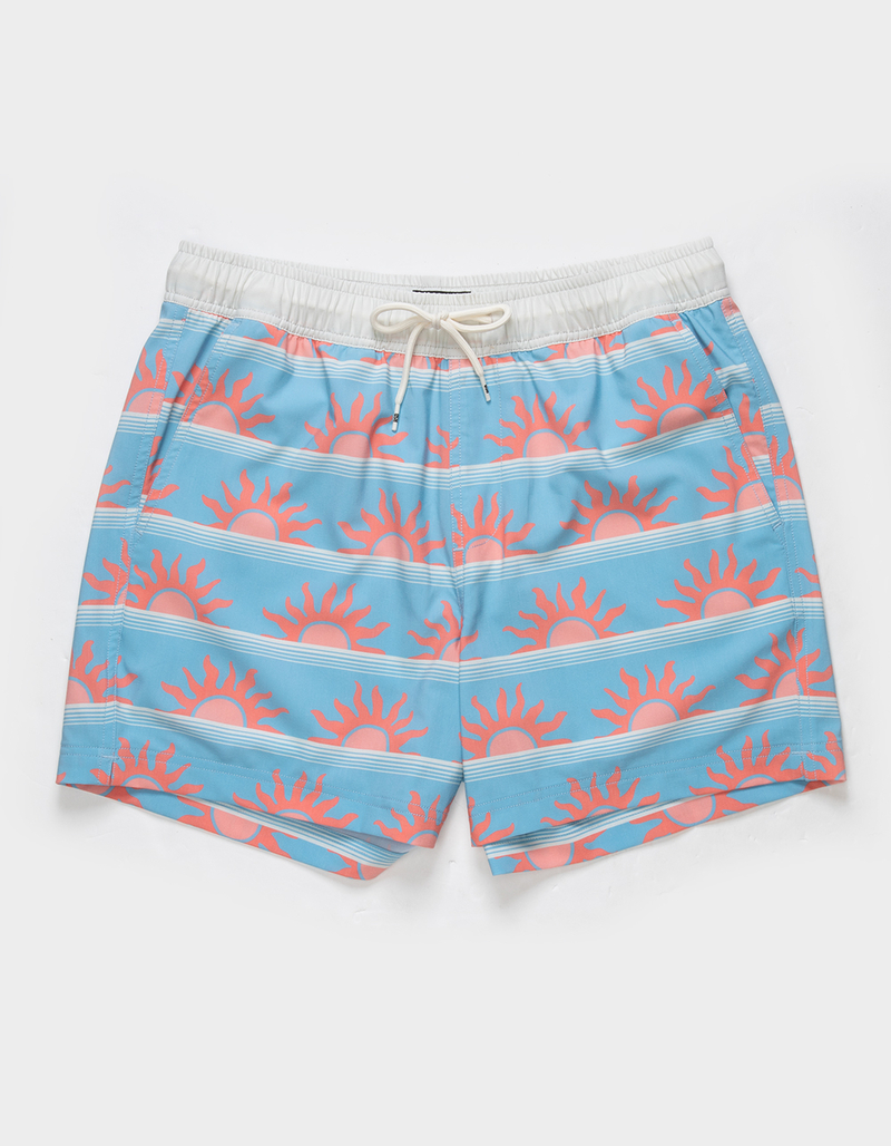 RSQ Mens Sun Stripe 5'' Swim Shorts - SKY BLUE | Tillys