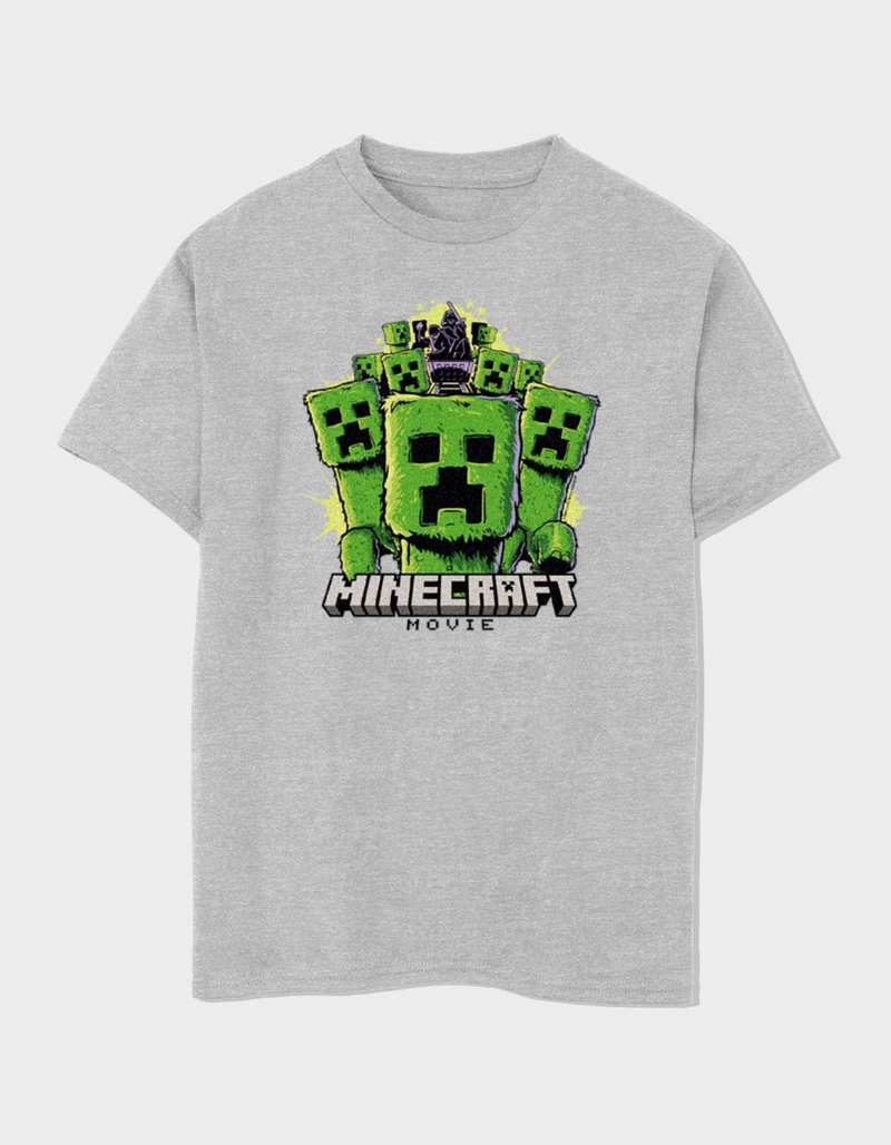 A MINECRAFT MOVIE Creepers Unisex Kids Tee - HEATHER GRAY - L | Tillys