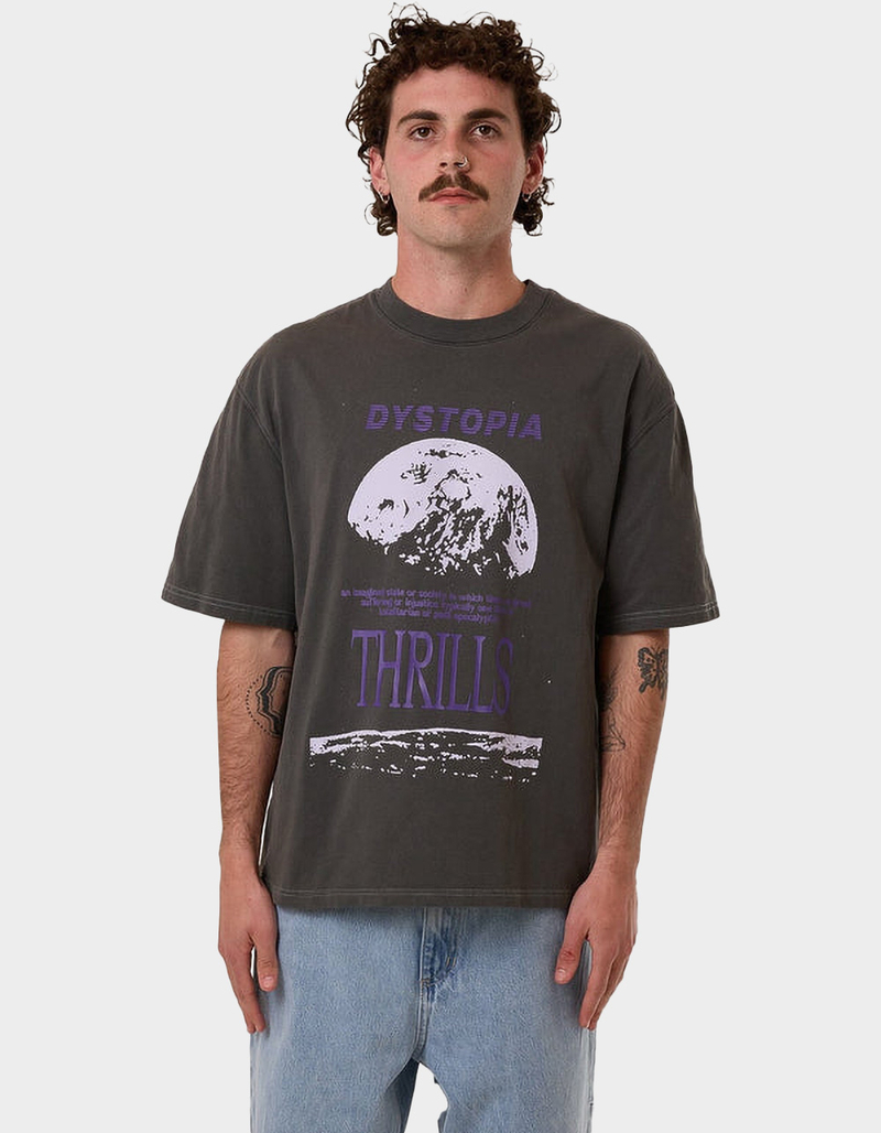 THRILLS Dystopia Mens Boxy Oversized Tee - BLACK - XXL | Tillys