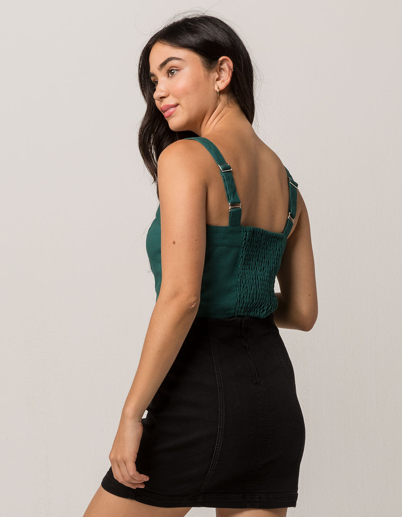 Sky And Sparrow Button Front Green Womens Structured Cami Green Tillys