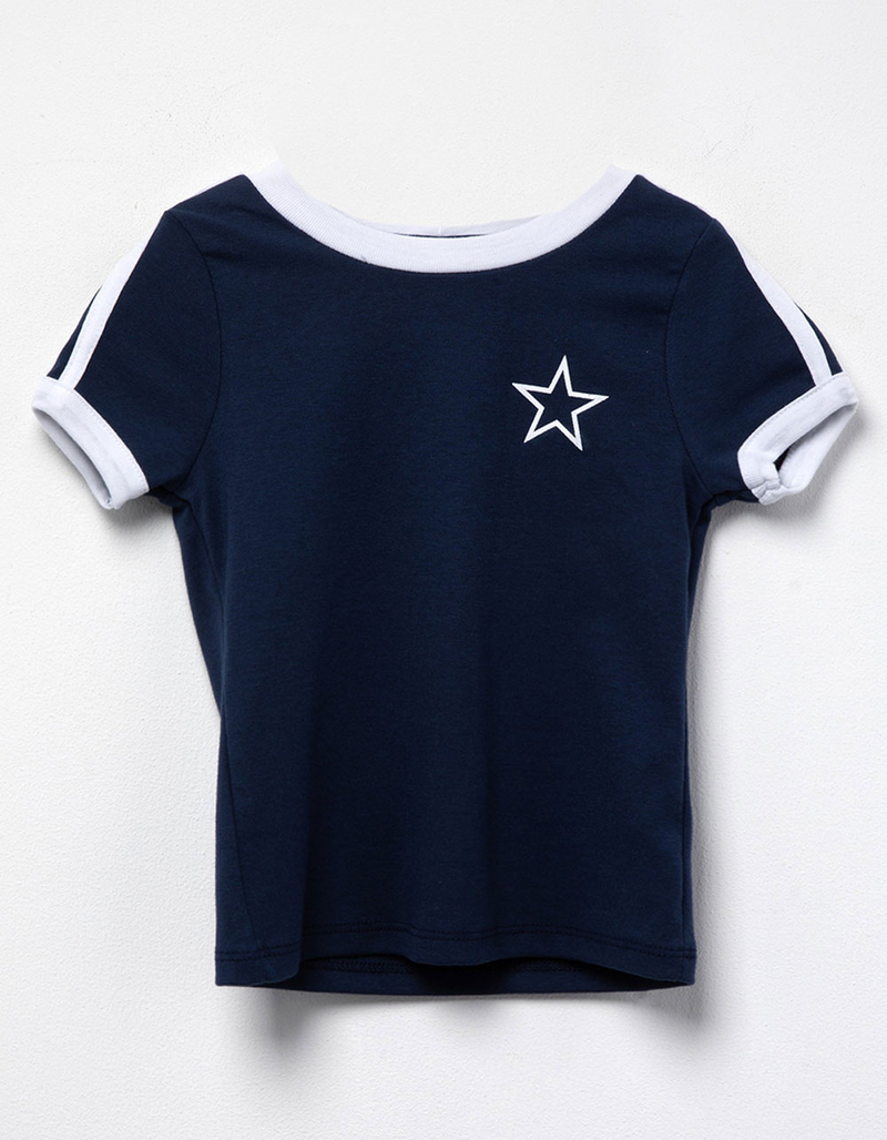 FULL TILT Star Stripe Girls Ringer Tee - BLUE COMBO | Tillys