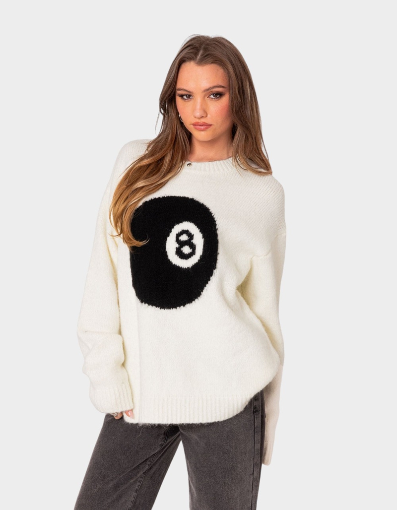 EDIKTED Magic 8 Oversized Chunky Knit Sweater - BEIGE | Tillys