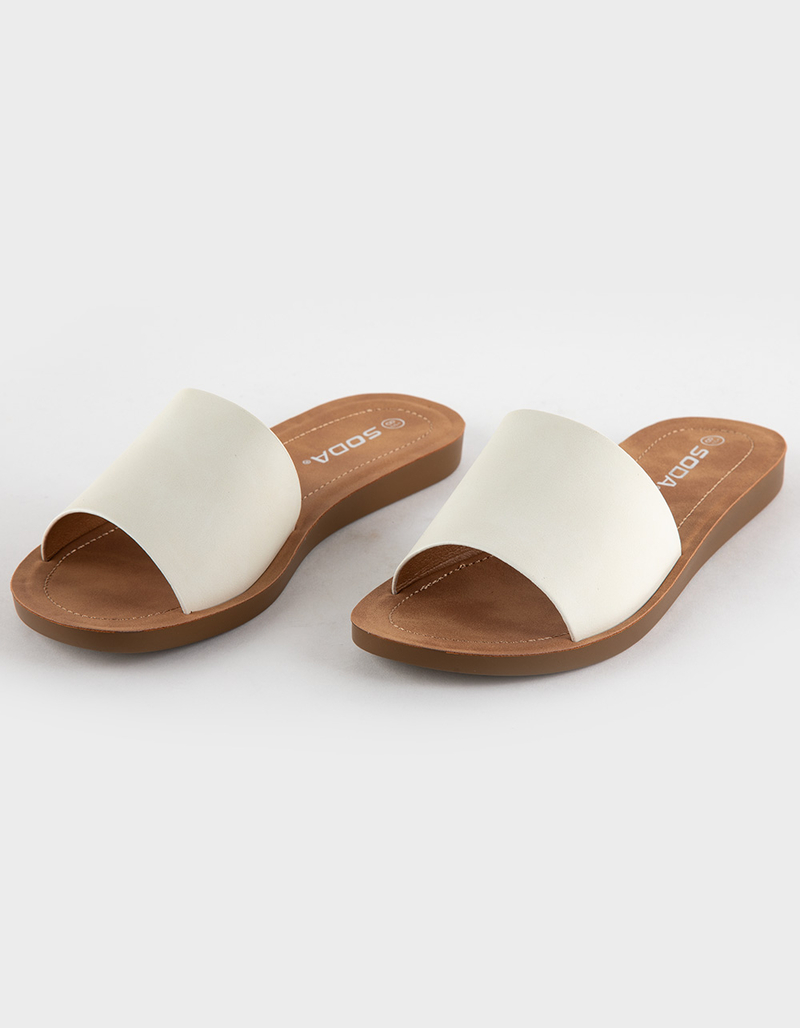 SODA Comfort Womens Slide Sandals - OFF WHITE | Tillys
