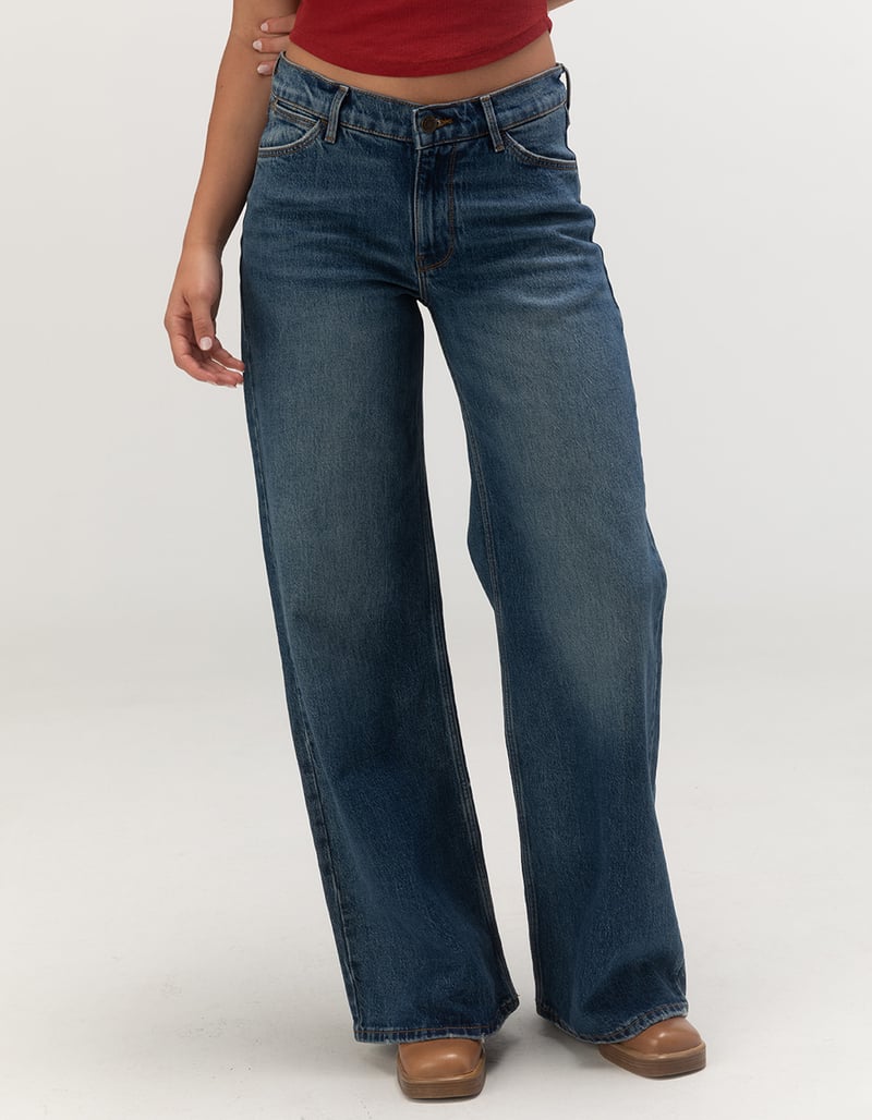 WRANGLER Low Rise Womens Baggy Jeans - MED BLAST | Tillys