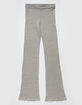 WHITE FAWN Rib Girls Heather Gray Flare Pants - HEATHER GRAY | Tillys