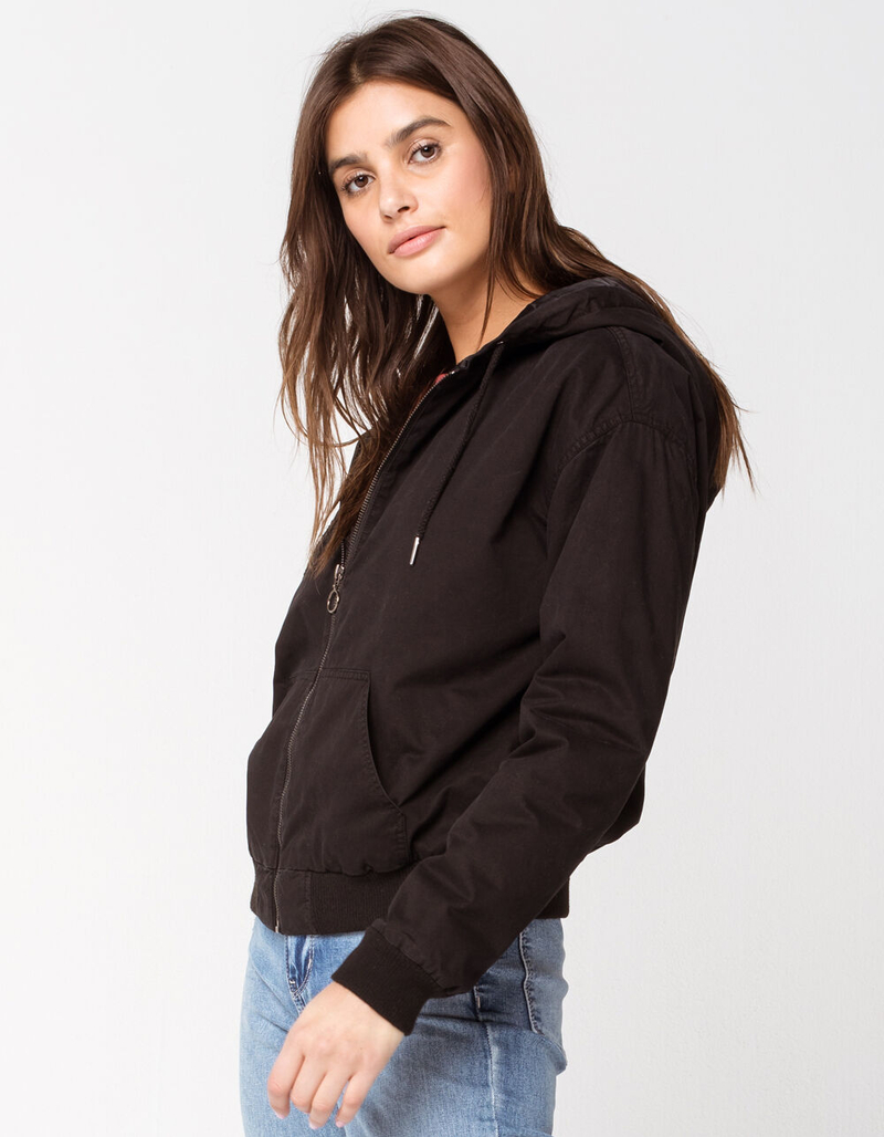 FULL TILT Twill Womens Bomber Jacket - BLACK - XL | Tillys