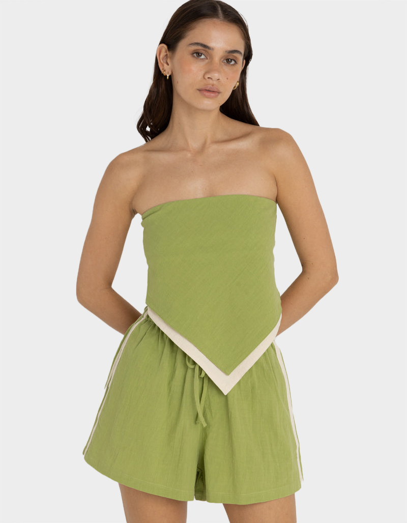 RHYTHM Lara Scarf Womens Top - GREEN - S | Tillys