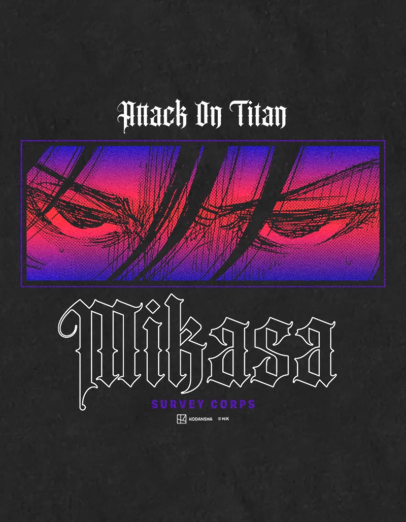 ATTACK ON TITAN Mikasa Eye Panel Unisex Tee - BLACK - L | Tillys