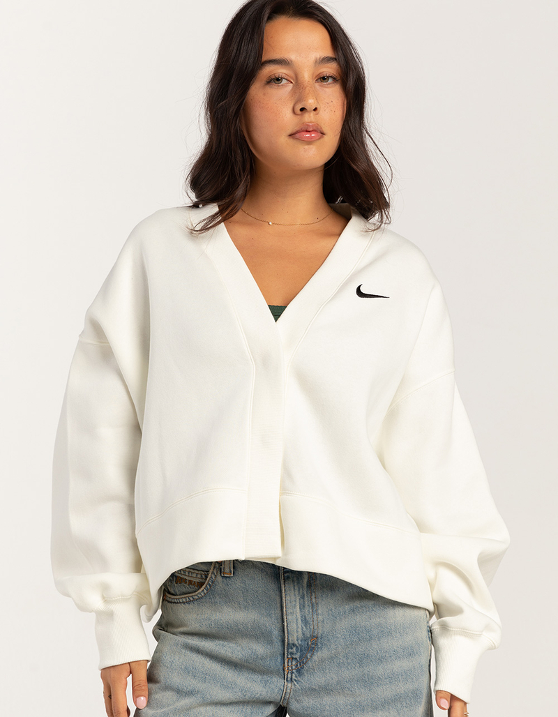 NIKE Sportswear Phoenix Fleece Womens Oversized Cardigan - OFF WHITE ...