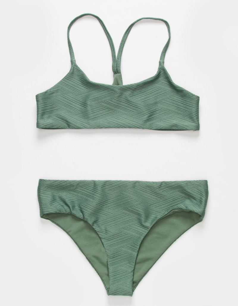 DAMSEL Cage Bralette Girls Bikini Set - ARMY | Tillys