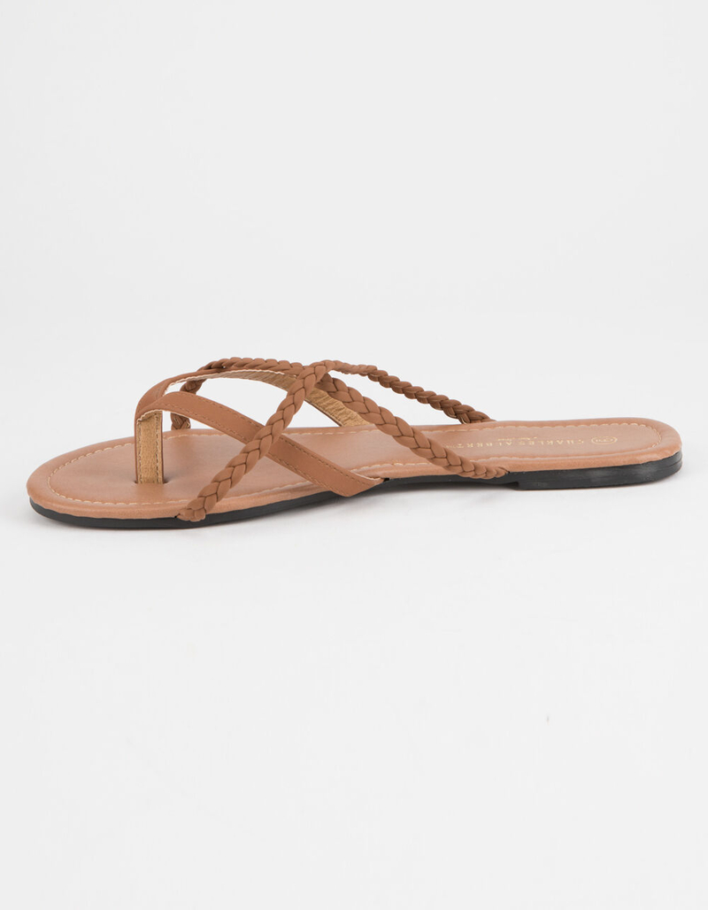 CHARLES ALBERT Criss Cross Cognac Womens Sandals - COGNAC - 8 | Tillys