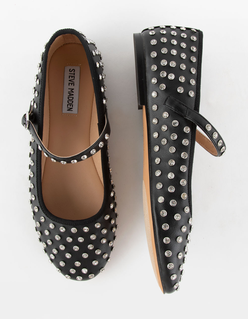 STEVE MADDEN Vinetta Rhinestones Womens Ballet Flats - BLACK | Tillys