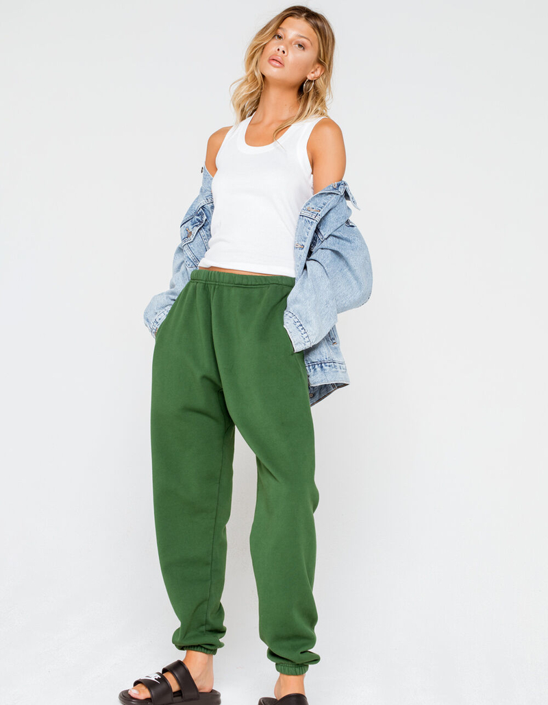 MADE Womens Green Sweatpants - GREEN - XL | Tillys