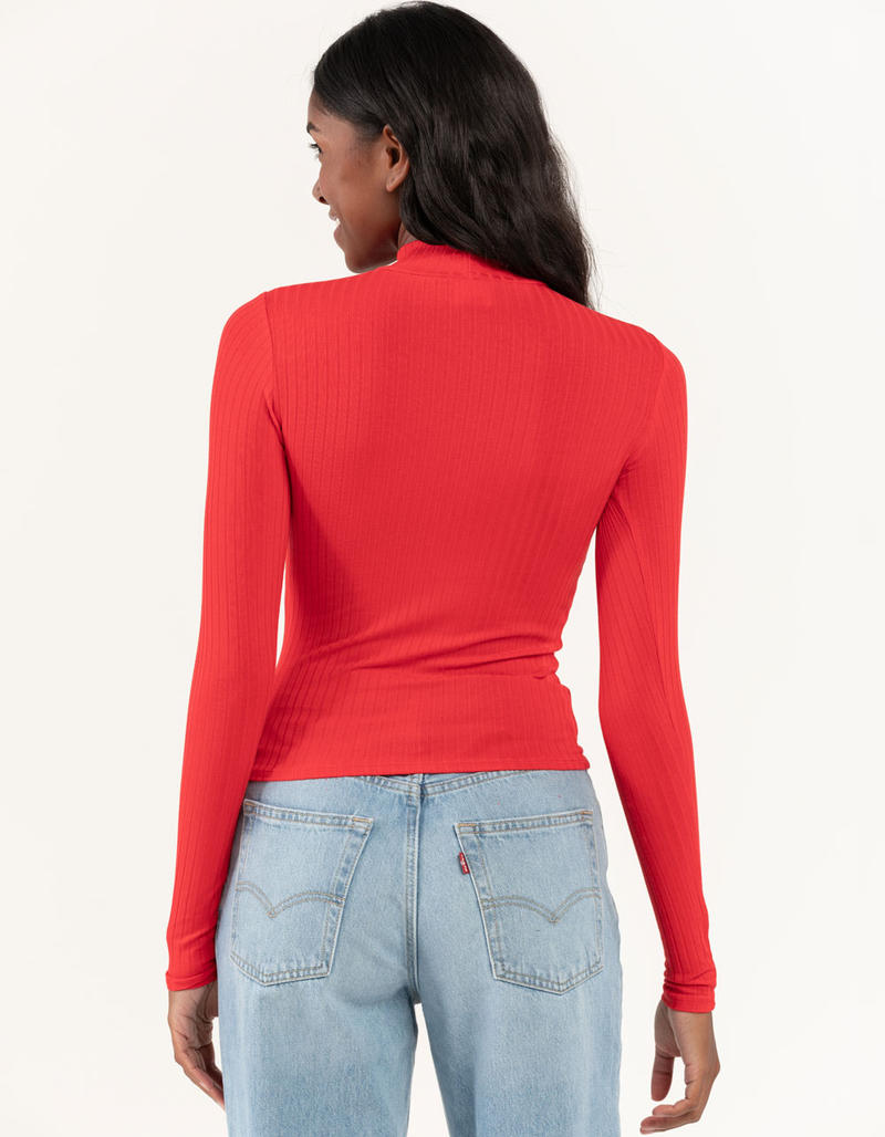 TILLYS Womens Mock Neck Top - RED - S | Tillys