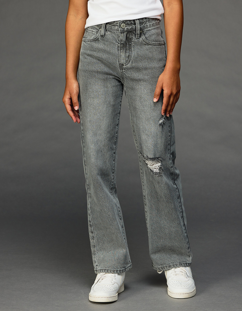 RSQ Girls High Rise Wide Leg Jeans - DARK GRAY | Tillys