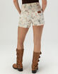 WRANGLER High Rise Print Womens Cowboy Shorts - Cream Combo - 32 | Tillys