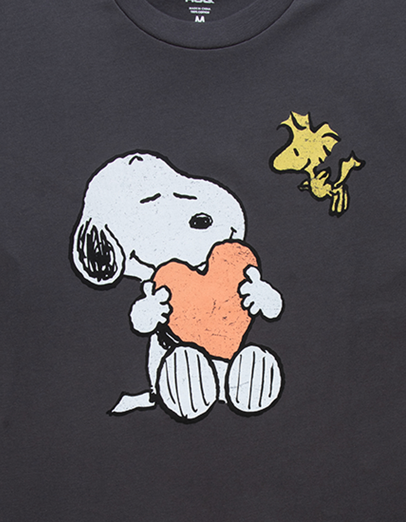 RSQ x Peanuts Love Collection Mens Big Heart Tee - WASHED BLACK | Tillys