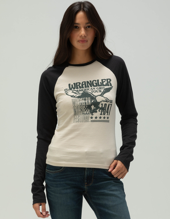 WRANGLER Womens Raglan Band Tee