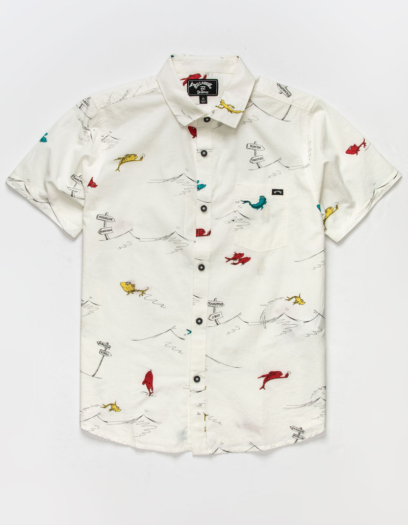 BILLABONG x Dr. Seuss One Fish Two Fish Boys Shirt - WHITE - M | Tillys