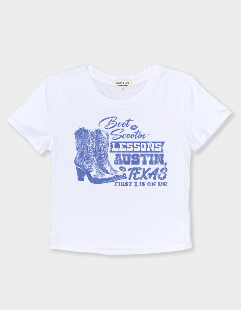 TEXAS Boot Scootin' Womens Baby Tee - WHITE | Tillys