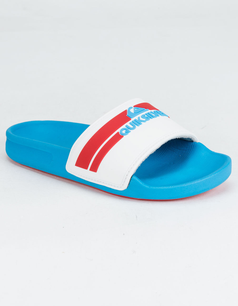QUIKSILVER Rivi Boys Slide Sandals - RED/WHITE/BLUE - 4 | Tillys