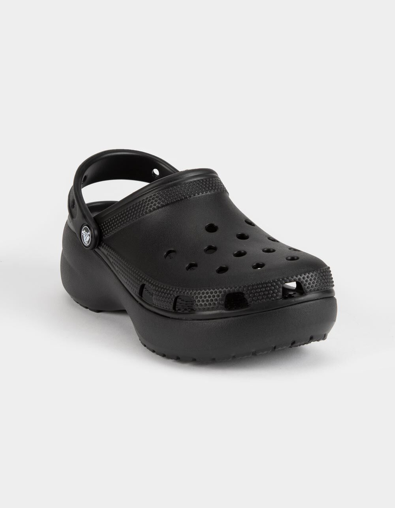 CROCS Classic Womens Black Platform Clogs - BLACK | Tillys