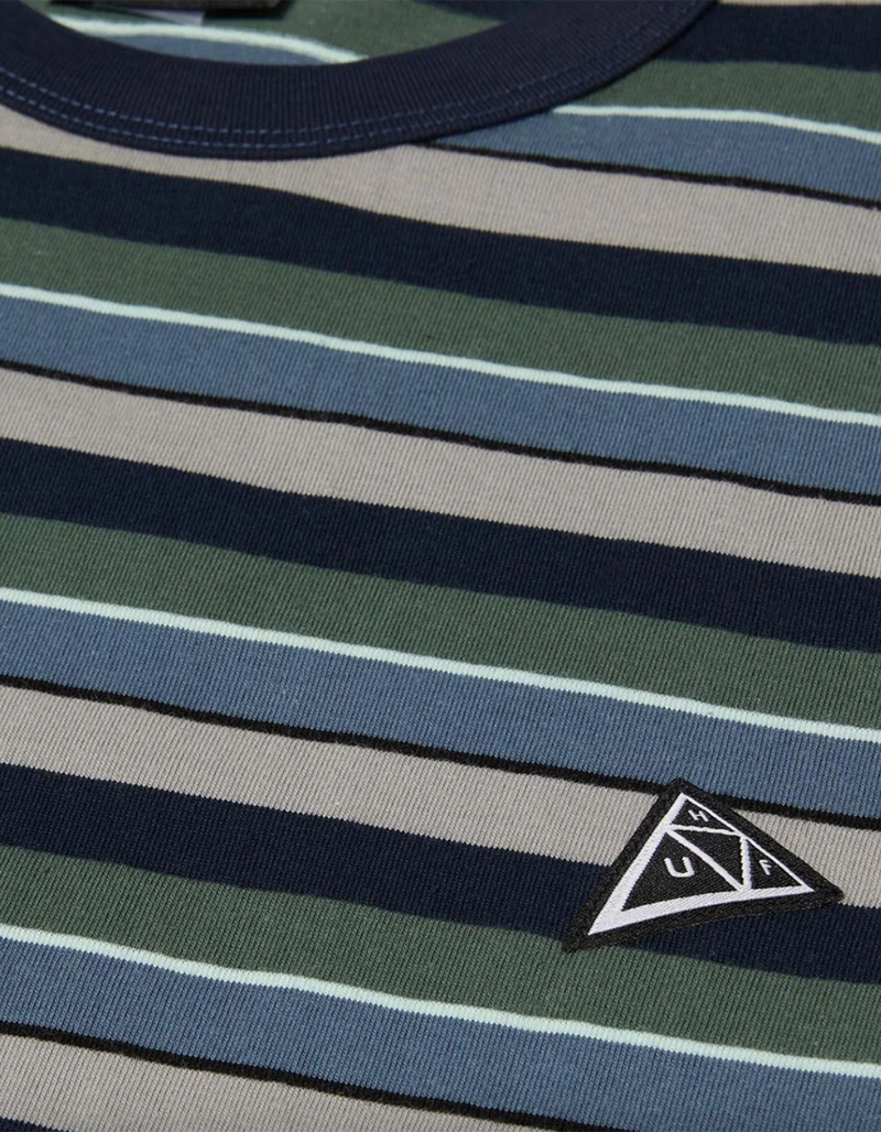 HUF Triple Triangle Mens Stripe Tee - BLUE COMBO | Tillys