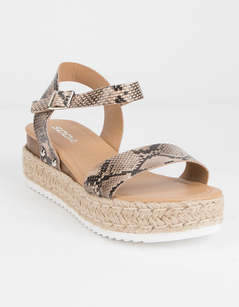 SODA Clip Espadrille Snake Womens Platform Sandals - SNAKE - 8 | Tillys