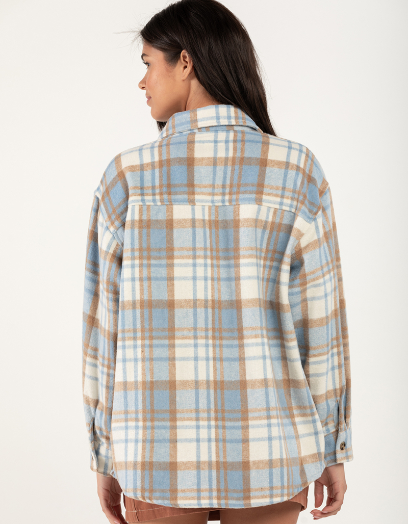 RSQ Womens Large Scale Plaid Shacket - BLUE COMBO | Tillys