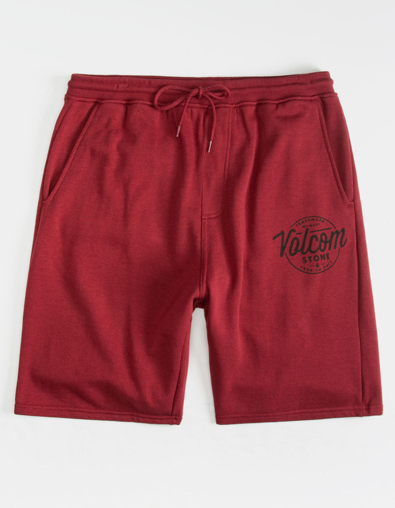 VOLCOM Rainmaker Cabernet Mens Sweat Shorts - CABERNET | Tillys